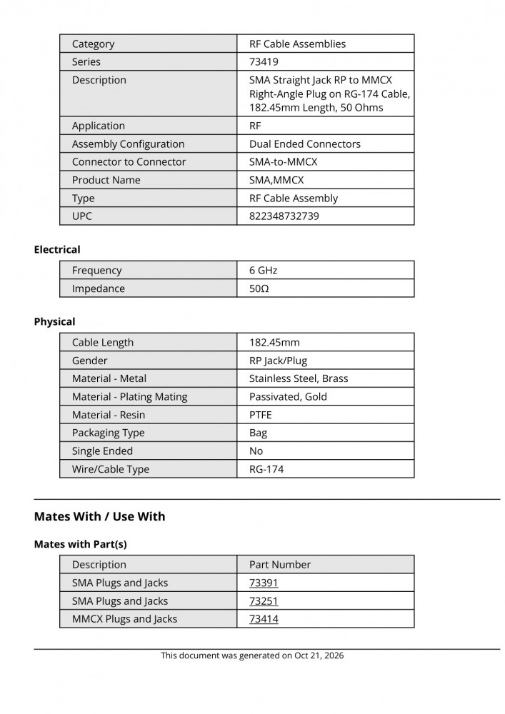 Product document image 2 for MOLEX 734192151