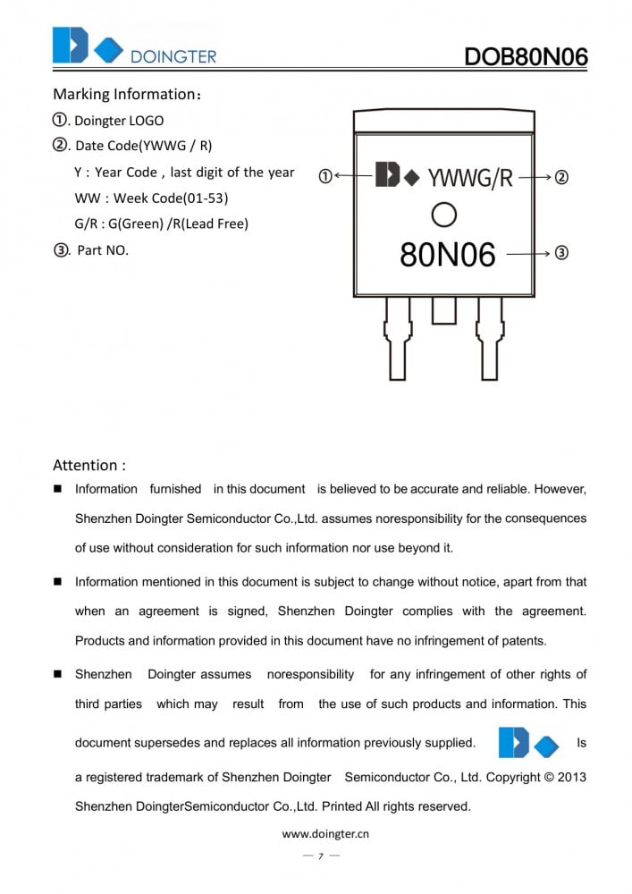 DOB80N06 datasheet page 7