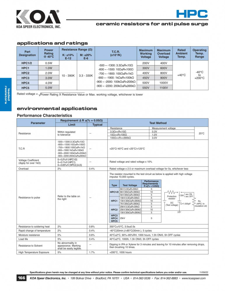 KOA HPC series technical document page 2