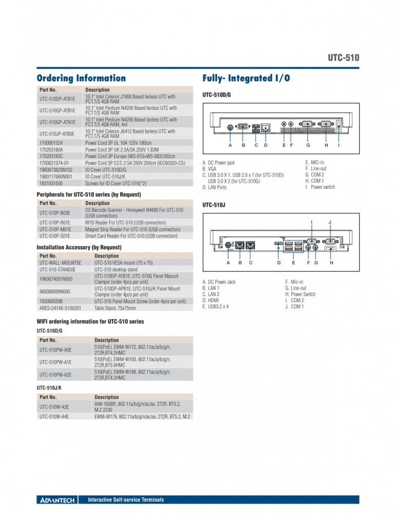 UTC-510J technical document page 3