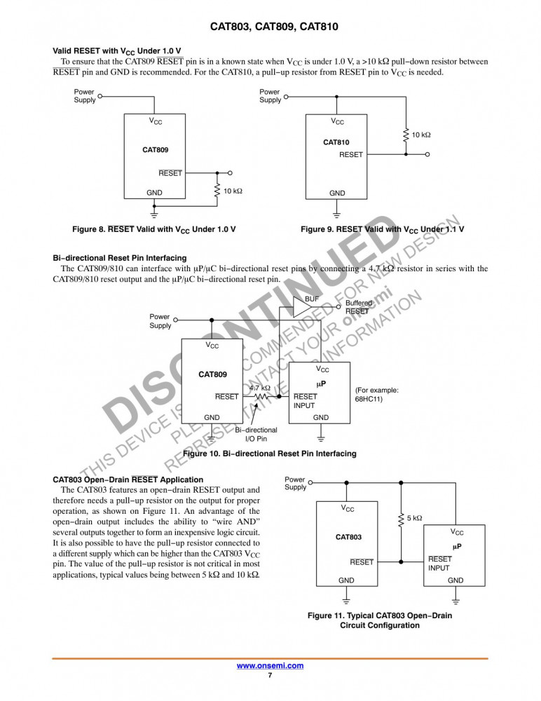 CAT809 datasheet preview, page 7