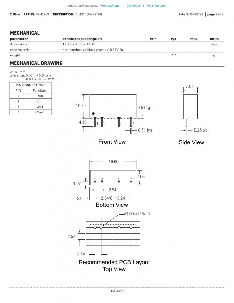 PEM1A-S5-S5-S datasheet page 3