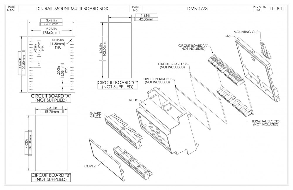 DMB-4773 technical drawing and product documentation, page 2