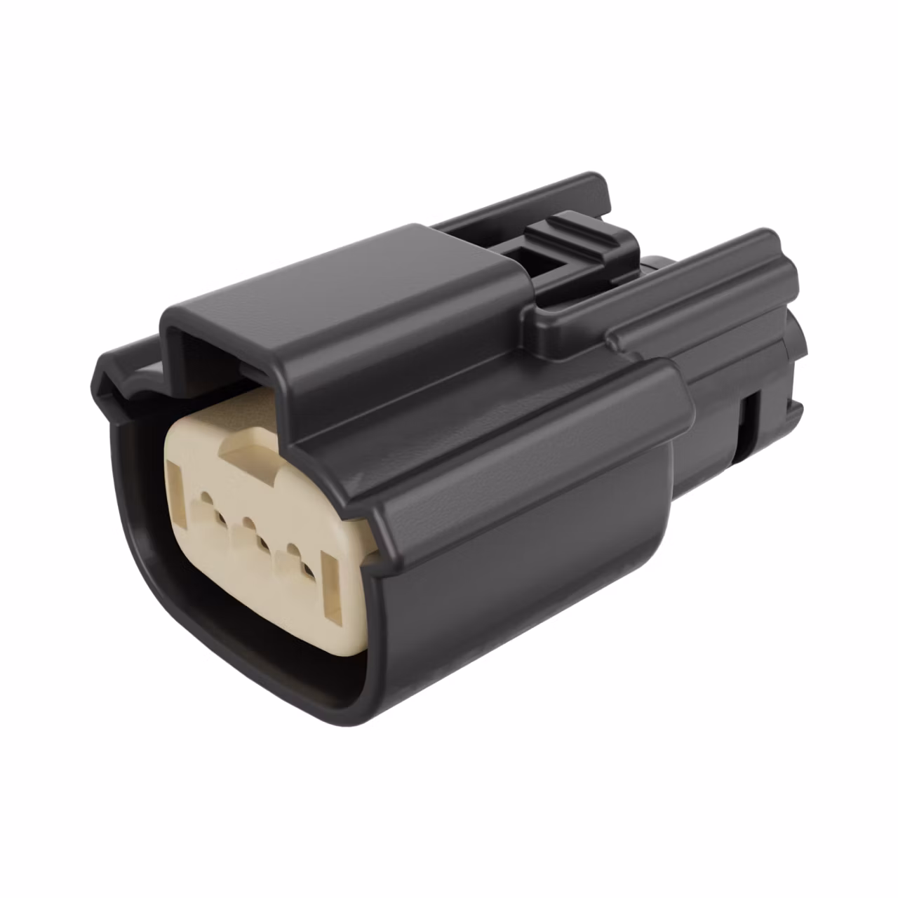 MX150 Mat-Sealed Female Connector Assembly, Single Row, 3 Circuits, Keying Option A, Black for sale
