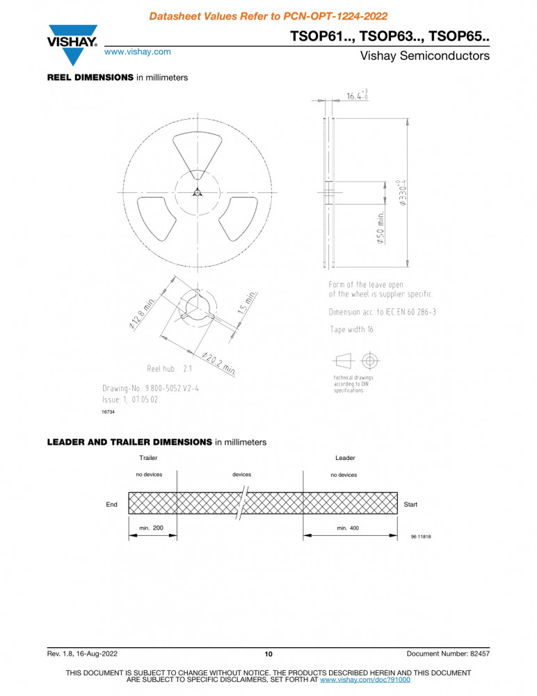 TSOP6133TT datasheet page 10