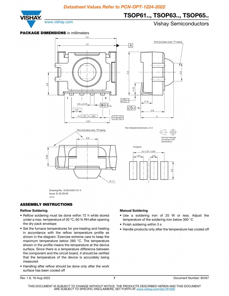 TSOP6133TT datasheet page 7
