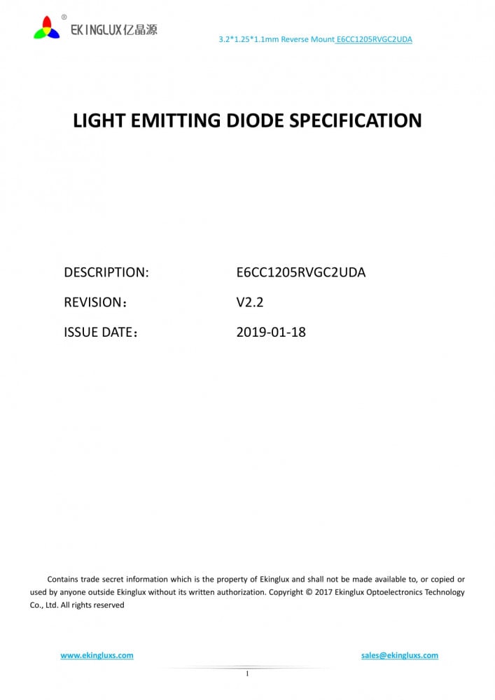 E6CC1205RVGC2UDA datasheet page 1
