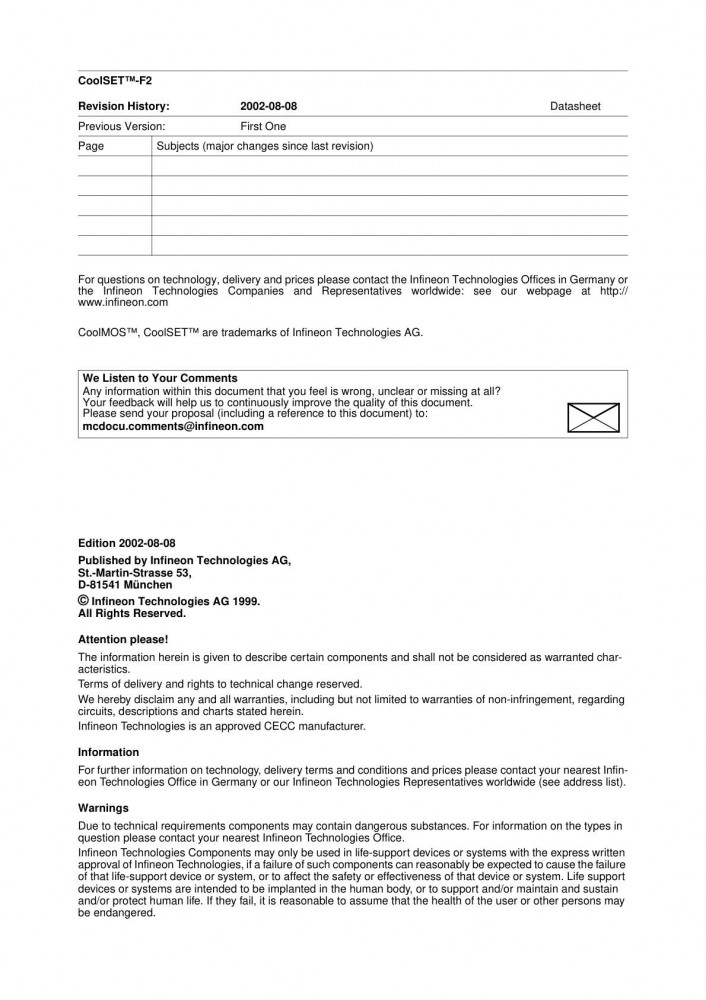 ICE2B765P datasheet page 2