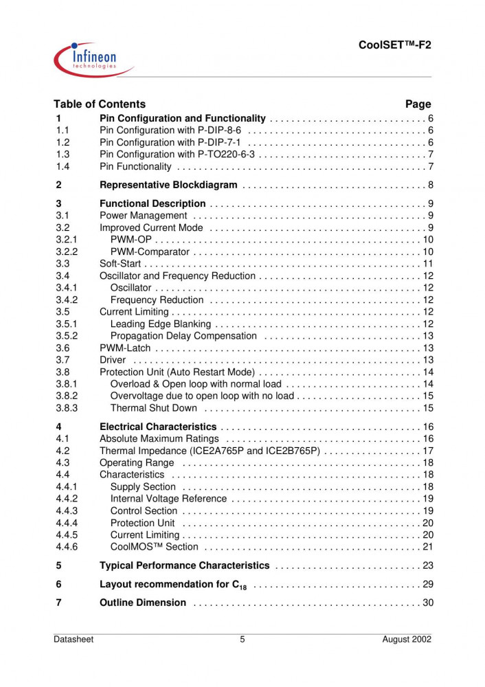 ICE2B765P datasheet page 5