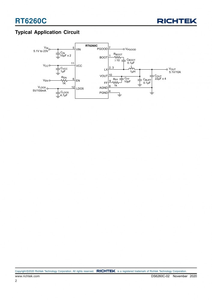 RT6260C datasheet page 2
