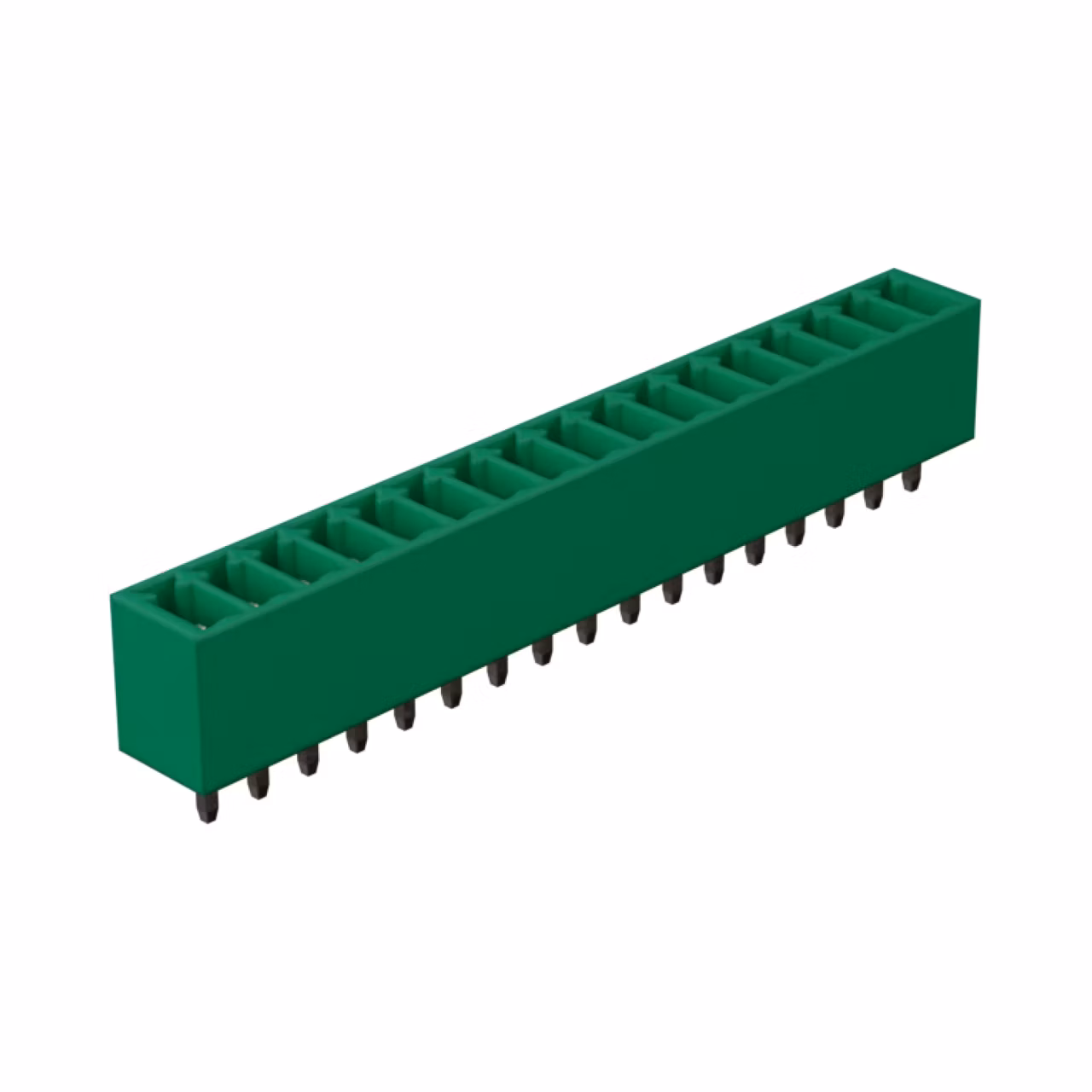 3.50mm Pitch Eurostyle Vertical PCB Header, Green Housing, 17 Circuits for sale