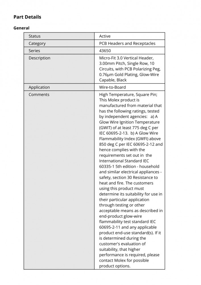 MOLEX 436501017 document preview, page 2