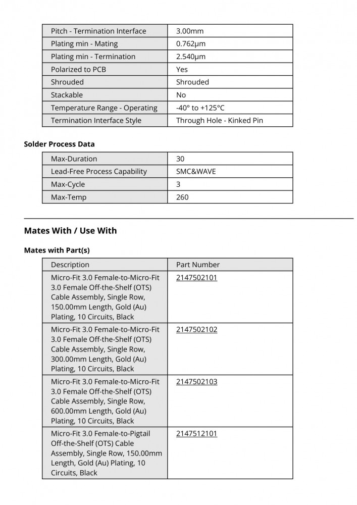 MOLEX 436501017 document preview, page 4