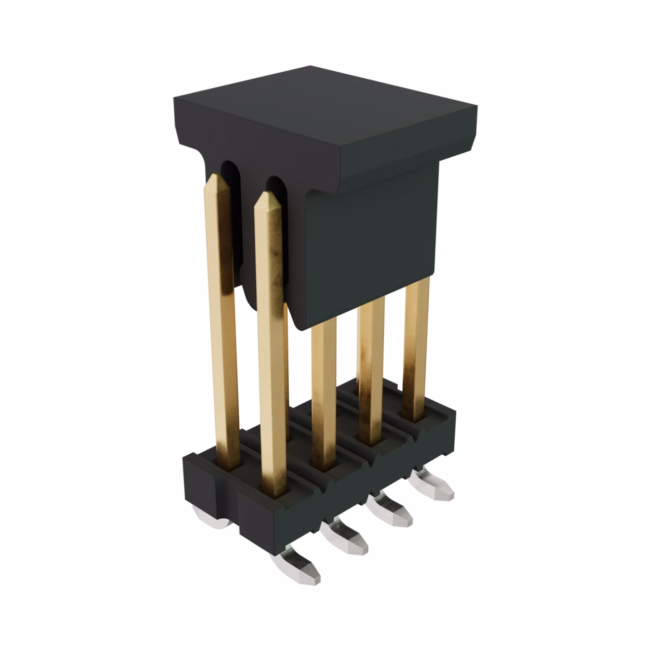 Milli-Grid Header, Vertical, Surface Mount, 10 Circuits, 0.38µm Gold (Au) Plating, Mating Pin Length 3.60mm, with Cap and Pegs, Tape and Reel, Lead-Free