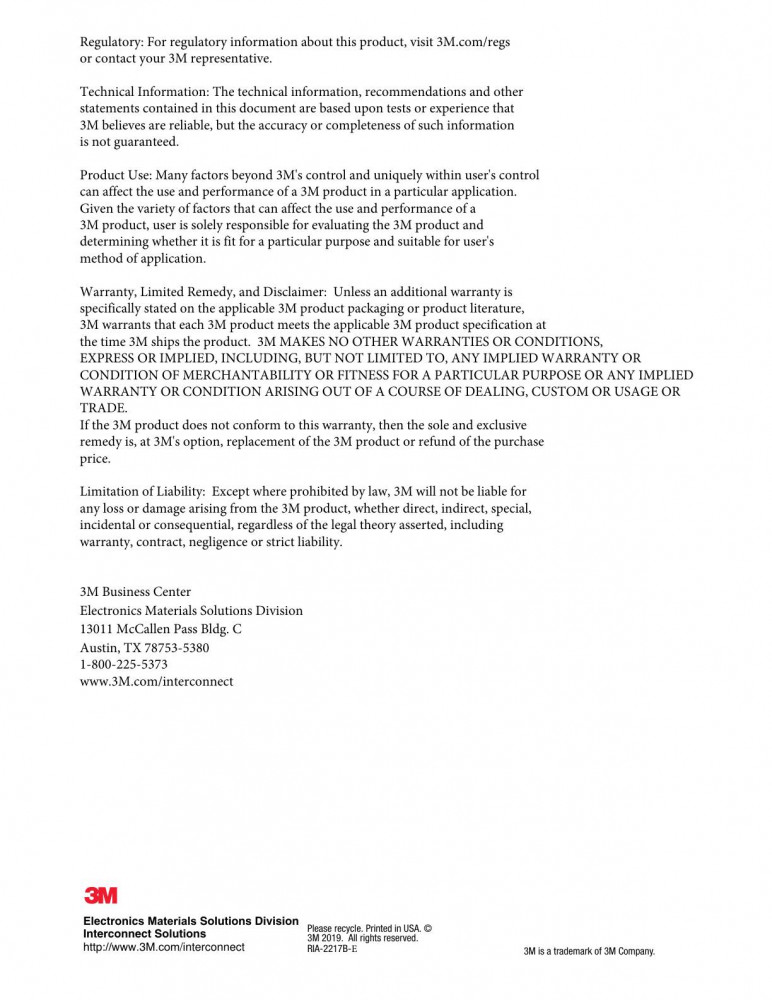 3M M7SSK-0906J technical document page 4