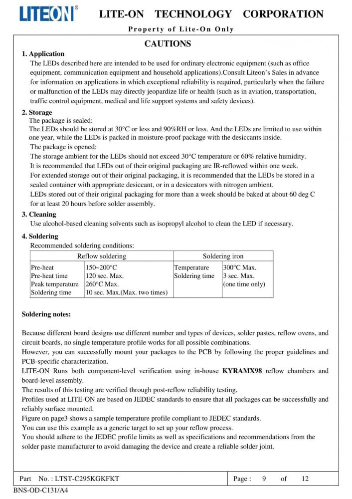 LTST-C295KGKFKT datasheet page 10