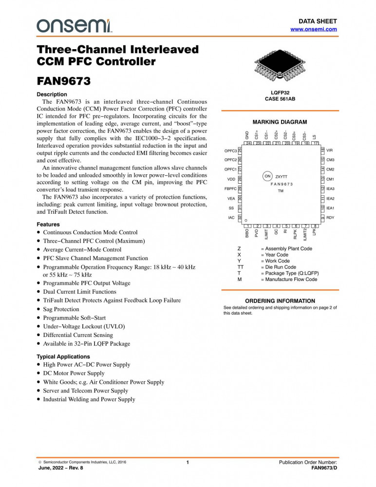 FAN9673 datasheet page 1
