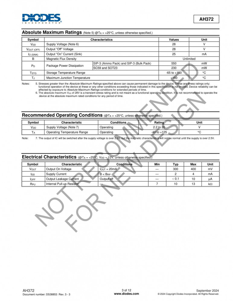 AH372 datasheet page 3