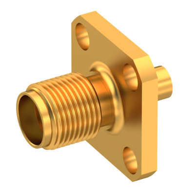 SMA / STRAIGHT JACK FEMALE SOLDER TYPE FOR .085''/50 SR GOLD CAPTIVE CONTACT FOR ONE STEP ASSEMBLY for sale