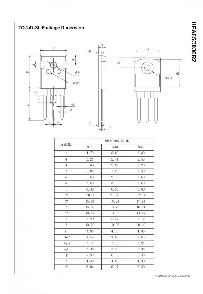 HPA65C036R2 datasheet page 7