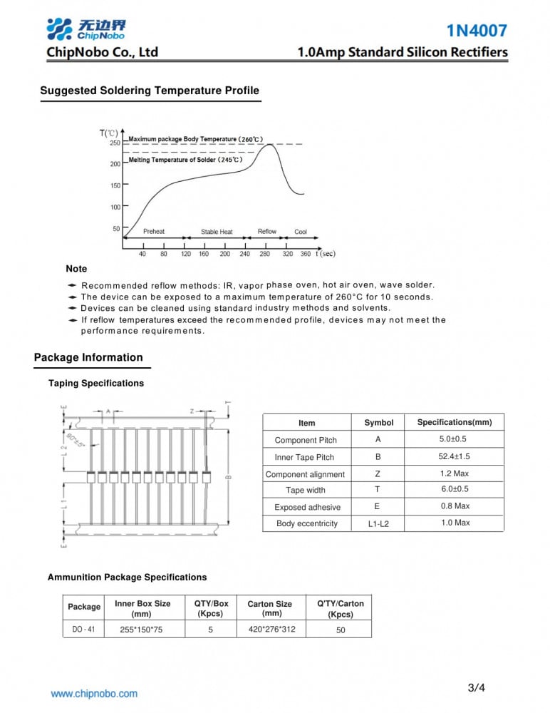 1N4007 technical document page 3