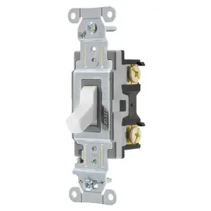 Switches and Lighting Controls, Toggle Switch, Commercial Grade, Double Pole, 20A 120/277V AC, Back and Side Wired, Brown