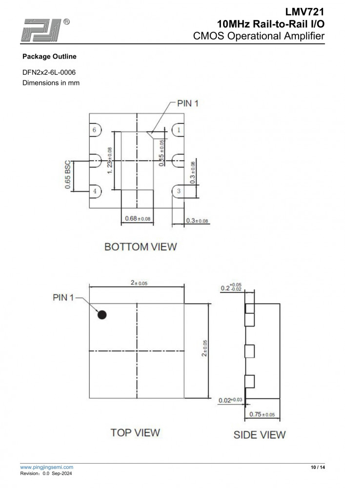 LMV721SE technical document page 10