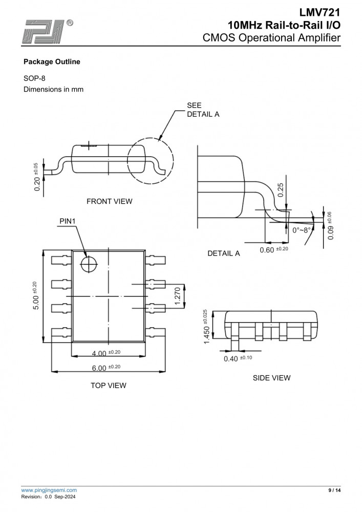 LMV721SE technical document page 9