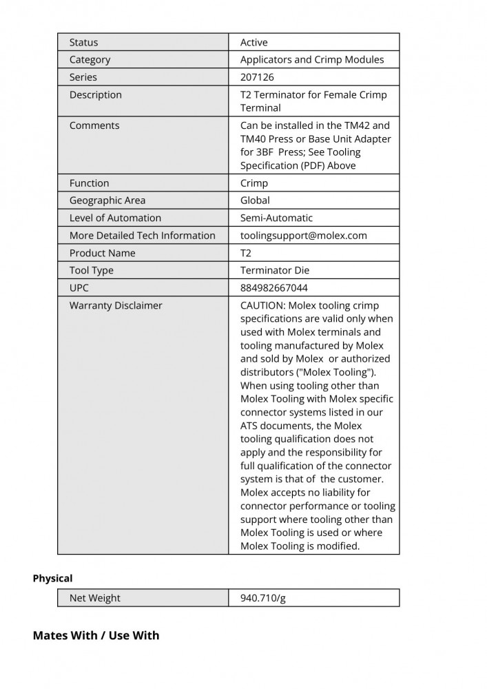 MOLEX 639123200 document preview, page 2