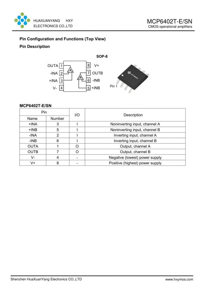 MCP6402T-E/SN datasheet page 2