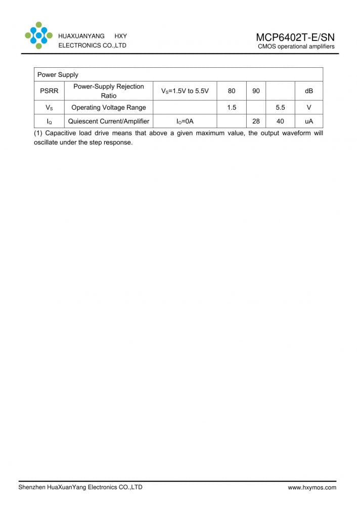MCP6402T-E/SN datasheet page 5