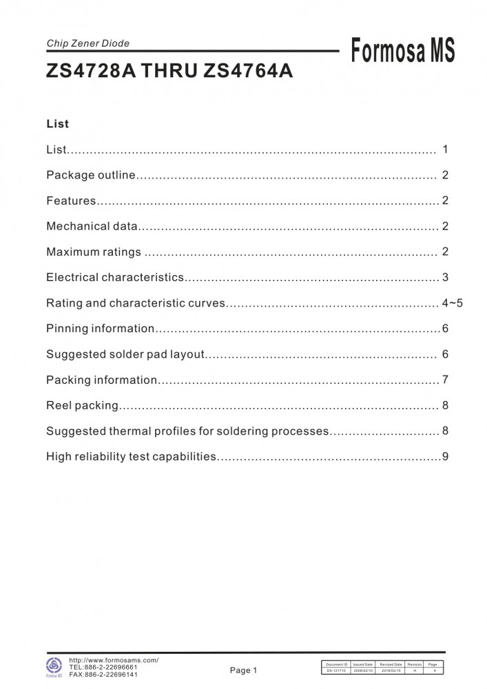ZS4745A datasheet page 1