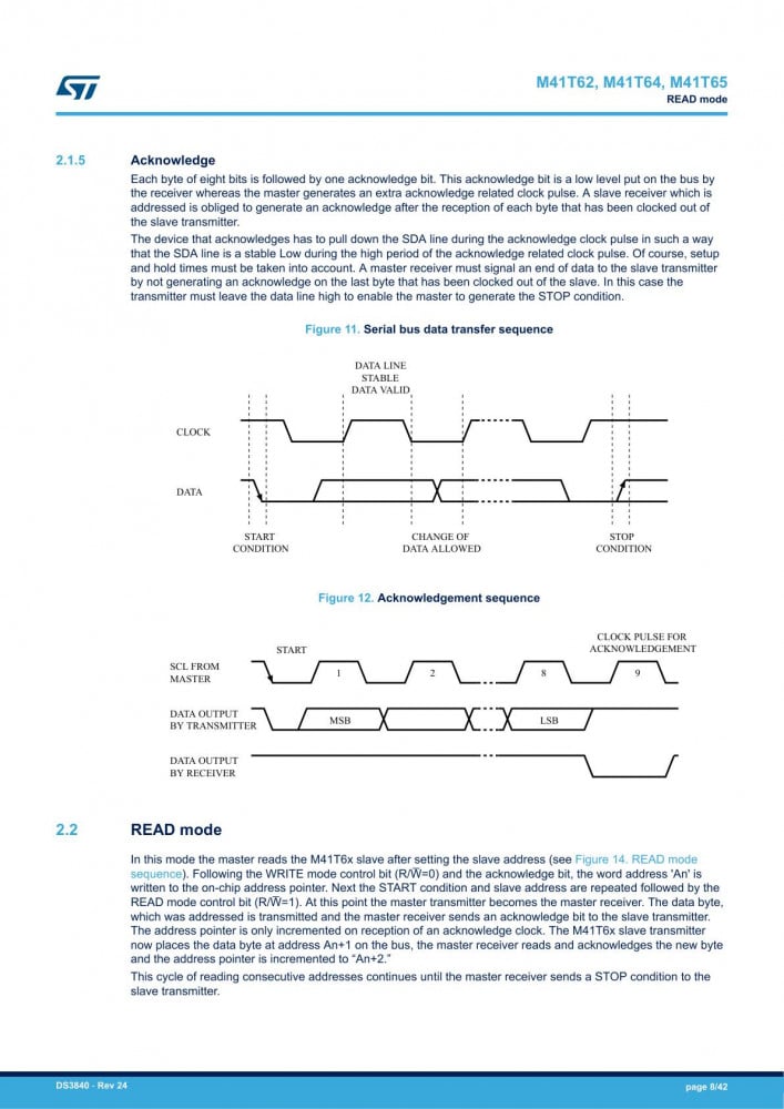 M41T62LC6F datasheet page 8