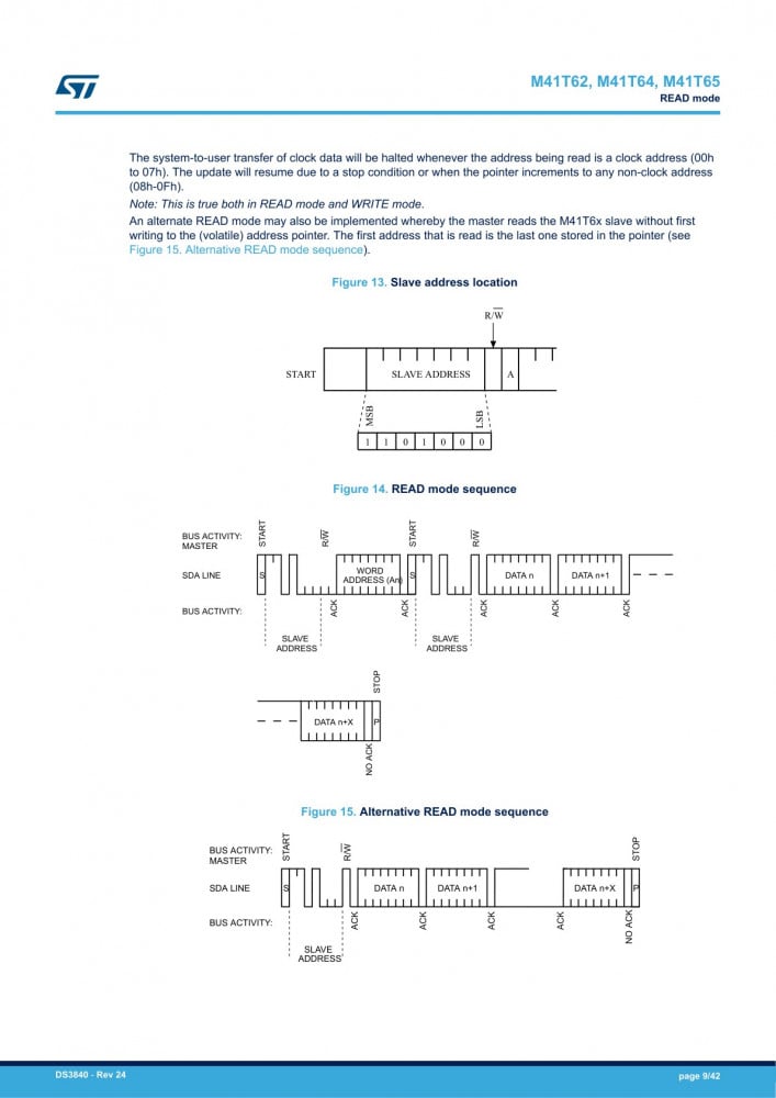 M41T62LC6F datasheet page 9