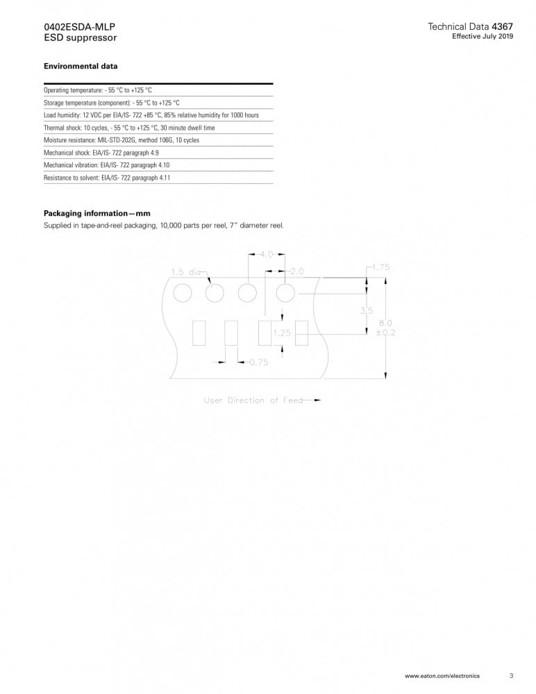 EATON 0402ESDA-MLP technical document page 3