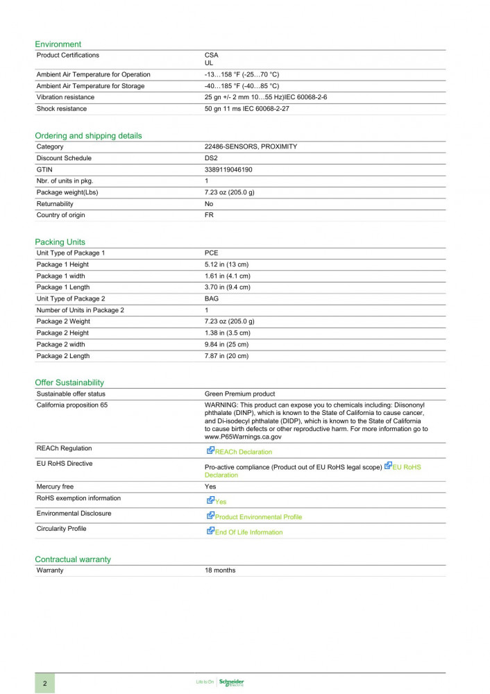 XS530BSDBL2 technical document page 2