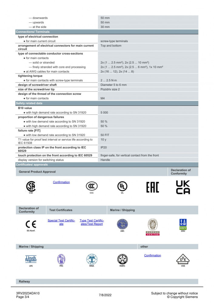3RV20234DA10 datasheet page 3