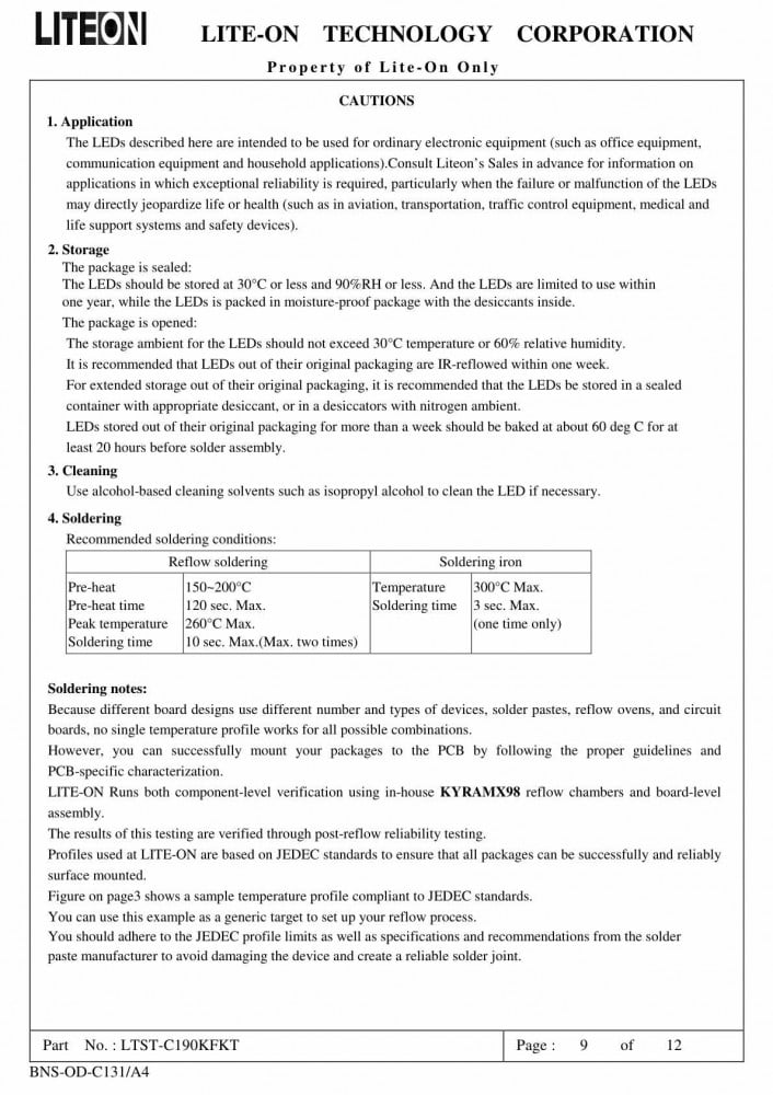 LTST-C190KFKT datasheet page 10