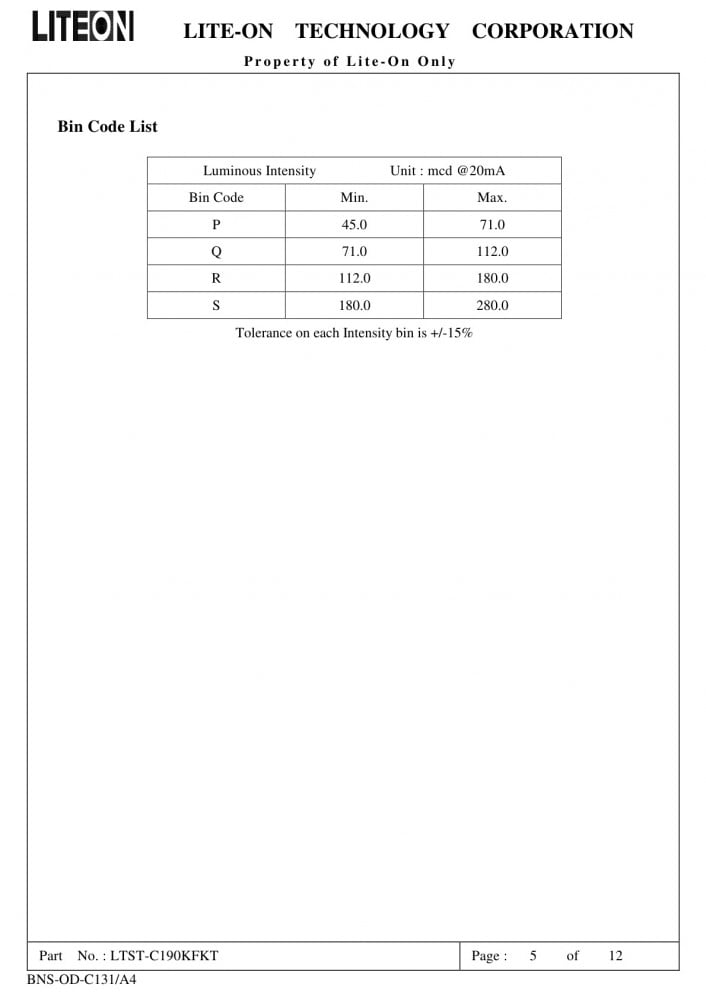 LTST-C190KFKT datasheet page 6