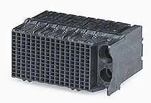 Impact 100 Ohm 4 Pair Right-Angle Daughtercard Receptacle, Right Guided,  10 Columns, 120 Circuits, Plated Through Hole Dimension 0.46mm, Lead-Free