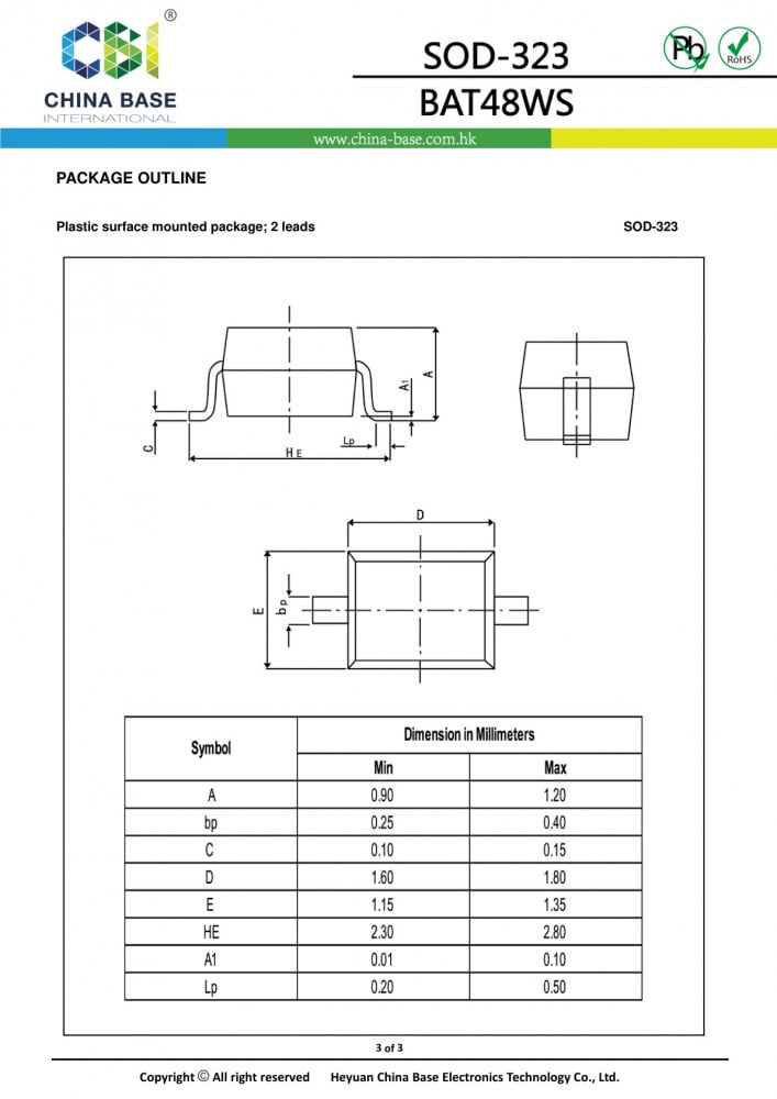 BAT48WS technical document page 3