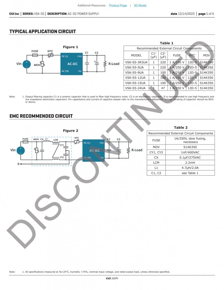 VSK-S5-9UA datasheet page 5