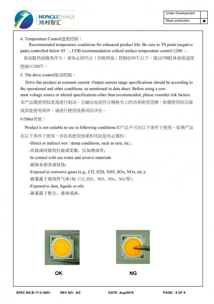 HL-LM002H384W-5B2C5 datasheet page 8