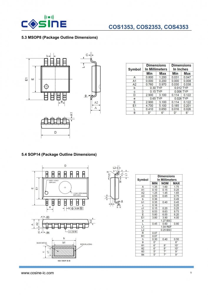 COS2353SR datasheet page 9
