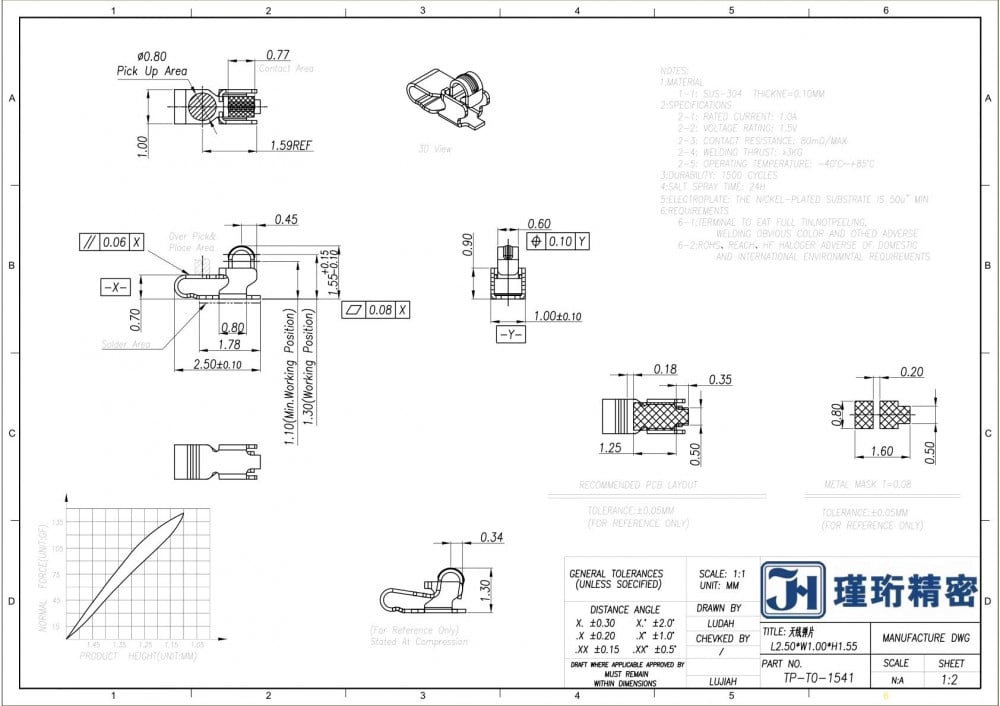 TP-T0-1541 technical document page 1