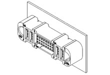 2.00mm, 5.50mm, 7.50mm Pitch EXTreme Ten60Power Vertical Receptacle Assembly with Guide Receivers, 3 AC Power Circuits, 25 Signal Circuits, 4 DC Power Circuits