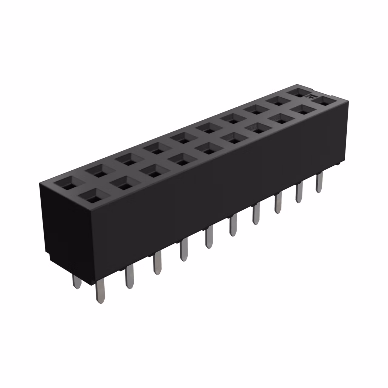 Milli-Grid Vertical Receptacle, 2.00mm Pitch, Dual Row, Through Hole, 1.91mm Tail Length, 0.38µm Gold (Au) Plating, 18 Circuits, Lead-Free, Tube
