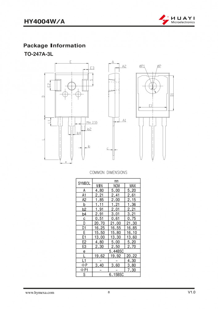 HY4004A datasheet page 8
