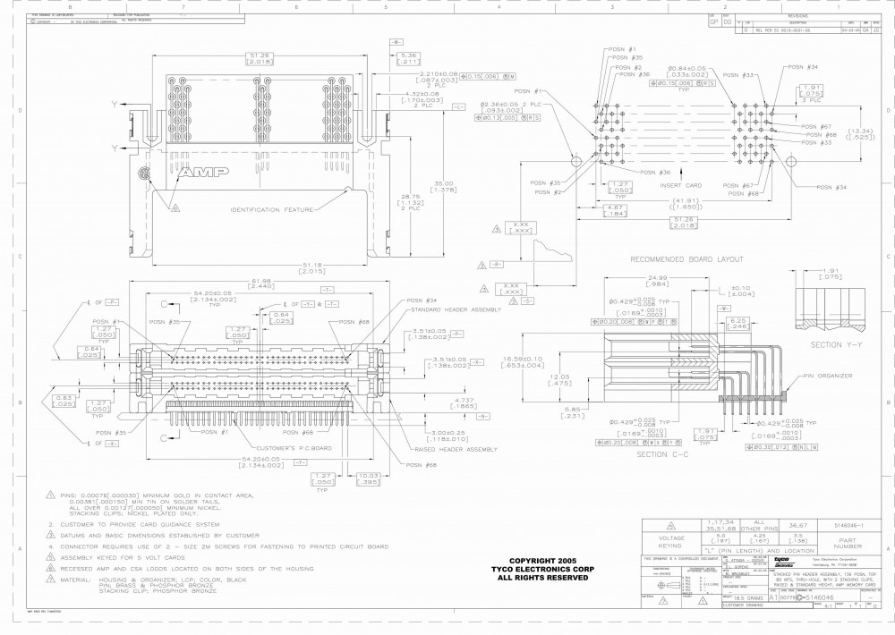 TE Connectivity 5146046-1 controlled drawing preview