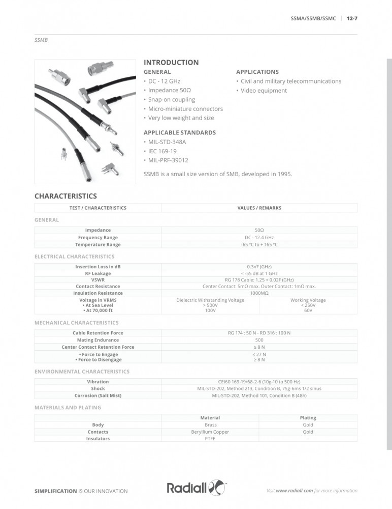 Radiall SSMB technical document page 7